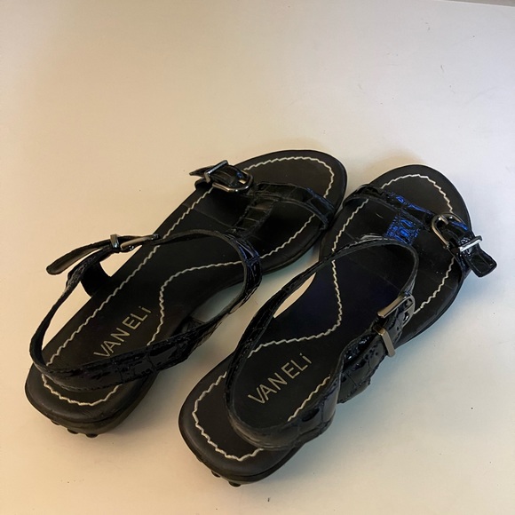 Vaneli | Shoes | Vaneli Taletha Black Strappy Back Adjustable Sandals ...